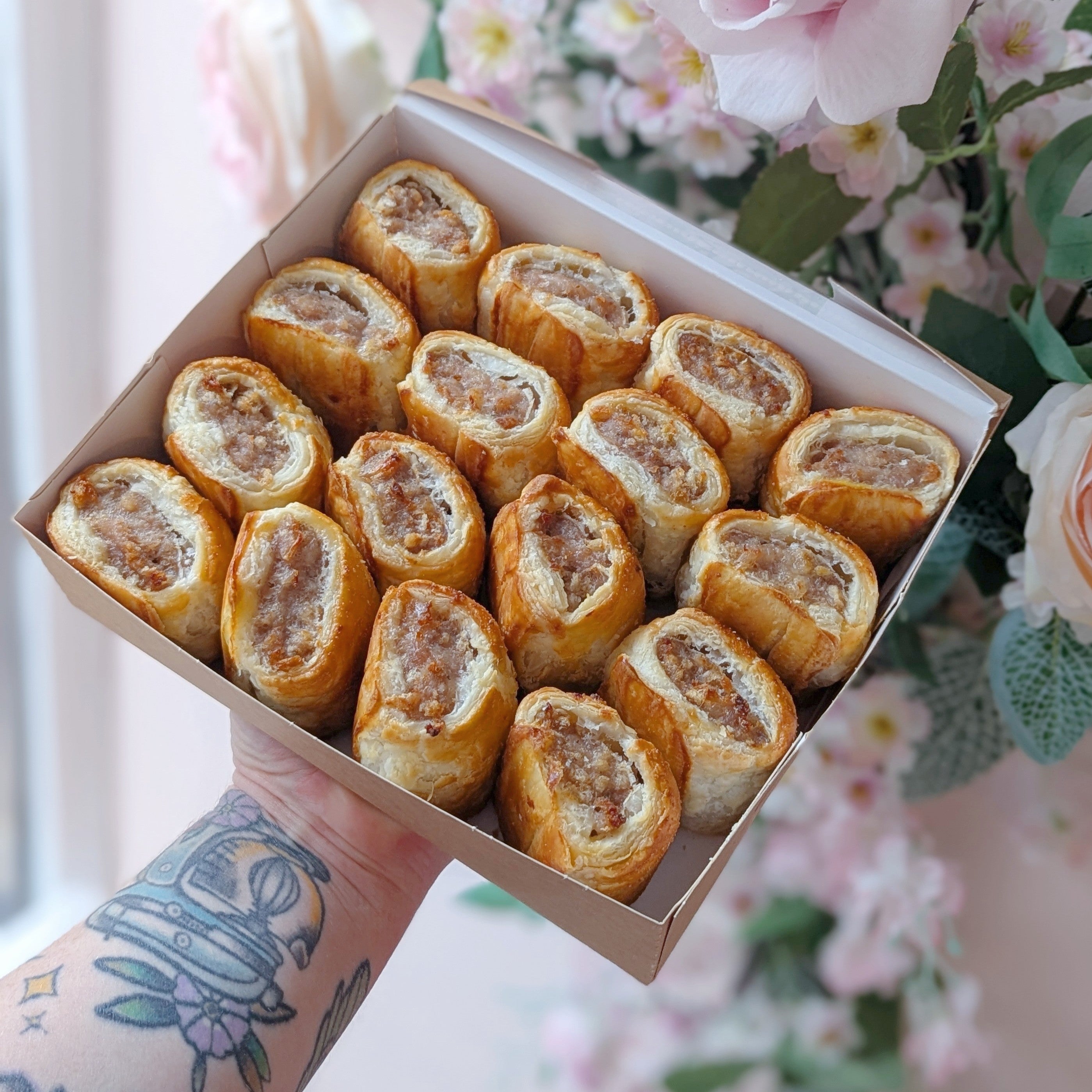 Mini Pork Sausage Rolls | Sapphire Cake Co.