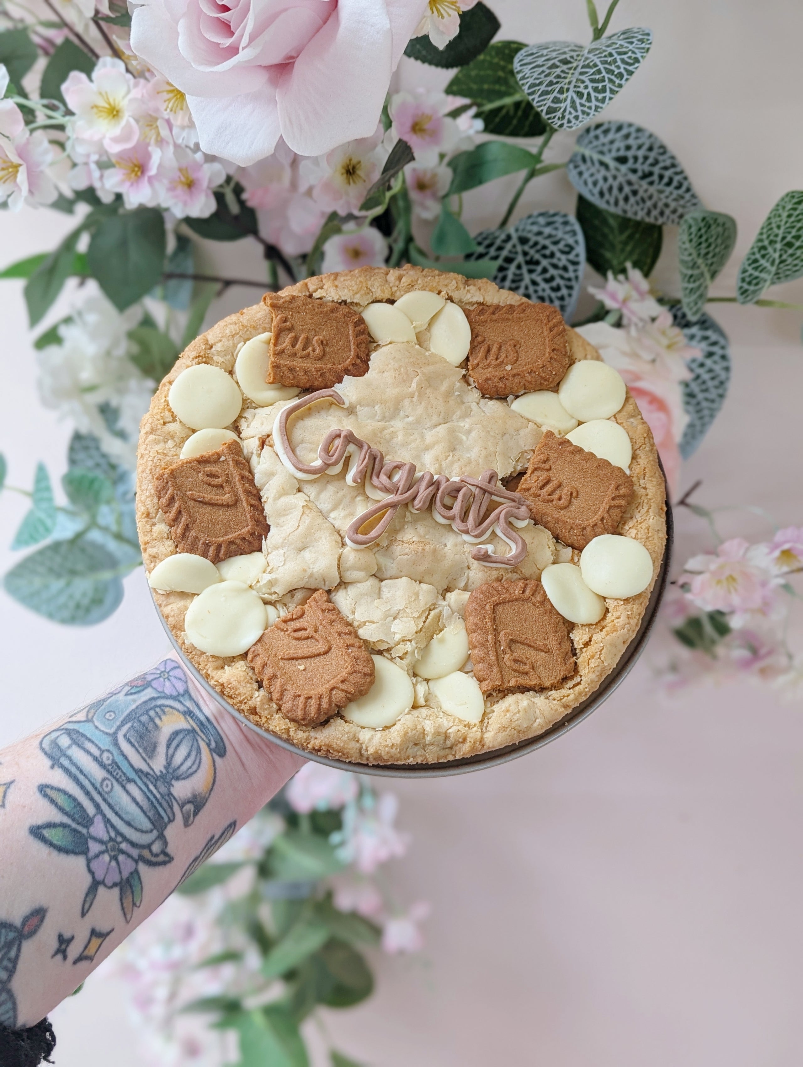 White Choc Biscoff Deep Dish Cookie | Sapphire Cake Co.